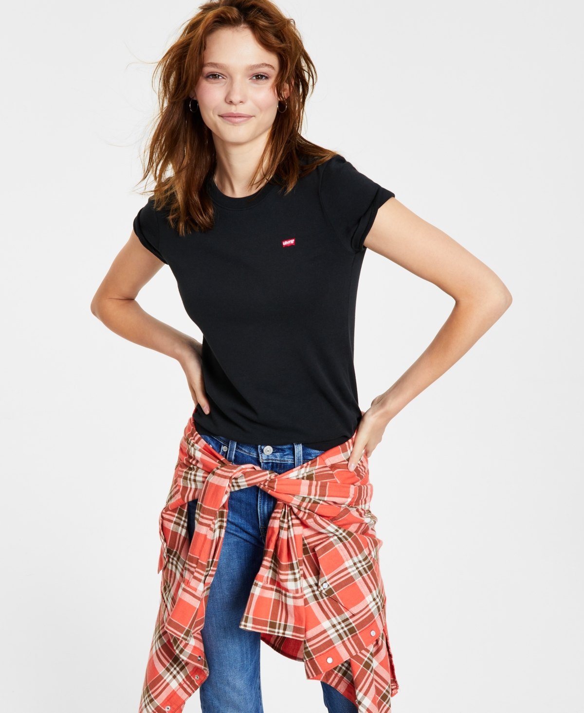 Click here for Levis Womens The Perfect Crewneck Cotton T-Shirt -... prices