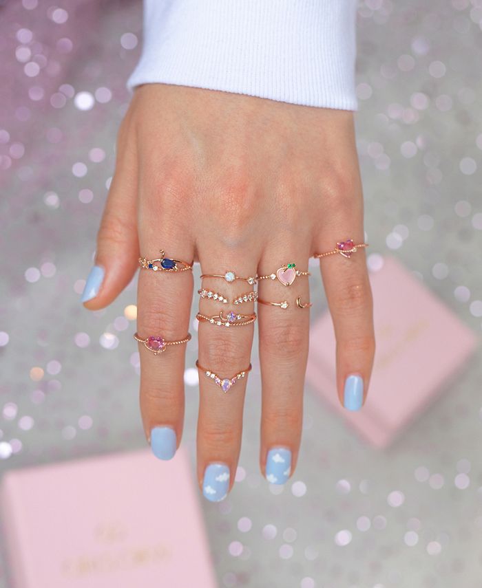 Girls Crew Luna Sparkle Ring - Macy's