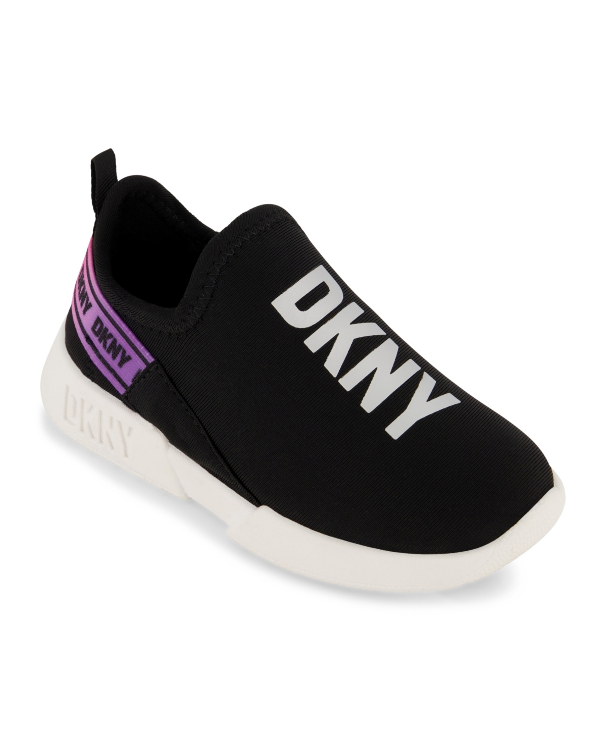 Click here for Dkny Toddler Girls Slip On Logo Sneakers - Black prices