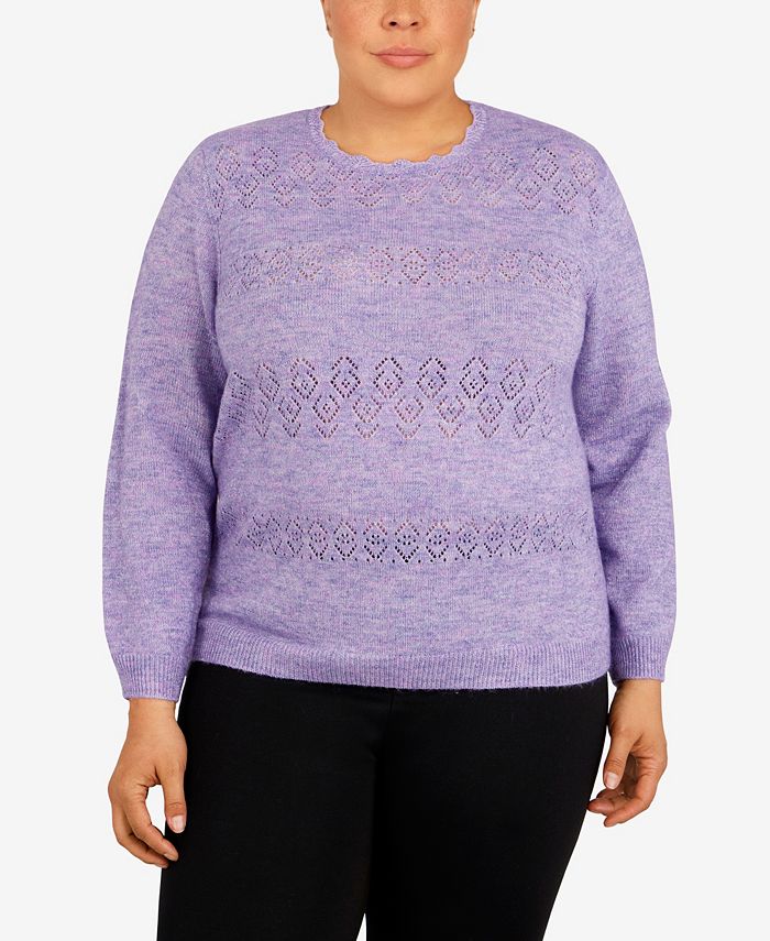 Alfred Dunner Plus Size Classics Cashmelon Sweater - Macy's