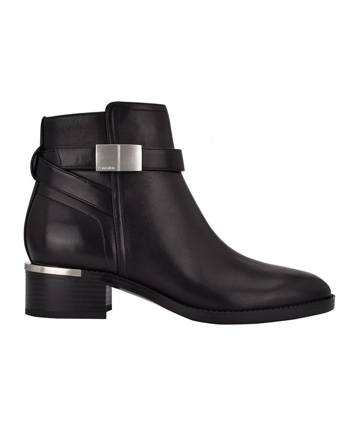 Calvin Klein Women's Dwayne Casual Block Heel Booties - Macy's
