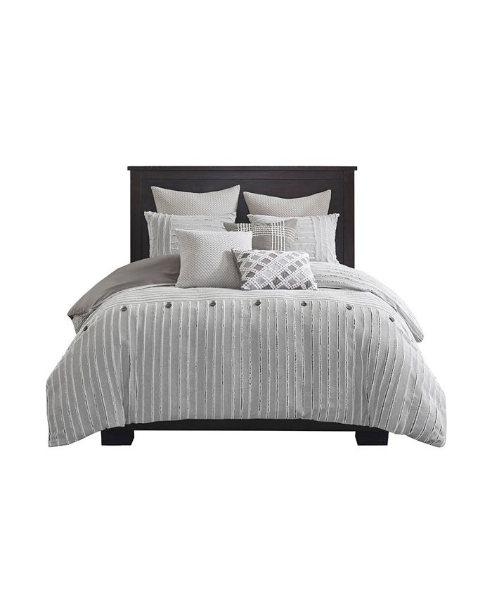 Madison Park Signature Essence Clipped Jacquard 9-Pc.Comforter Set ...