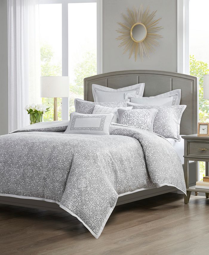 Madison Park Signature Windham Jacquard Tile 9-Pc.Comforter Set, Queen ...
