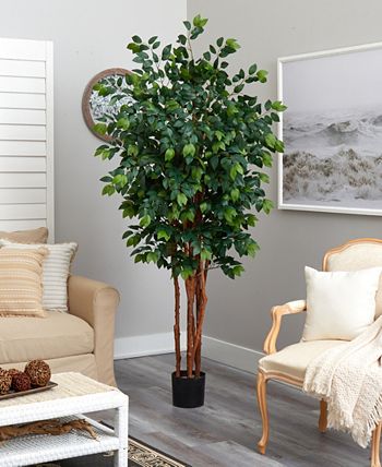 Nearly Natural 7' Artificial Sakaki Tree - Macy's