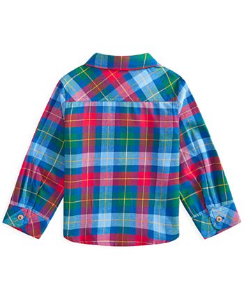First Impressions Baby Boys Plaid Flannel Shirt, Created for Macy's - Macy's
