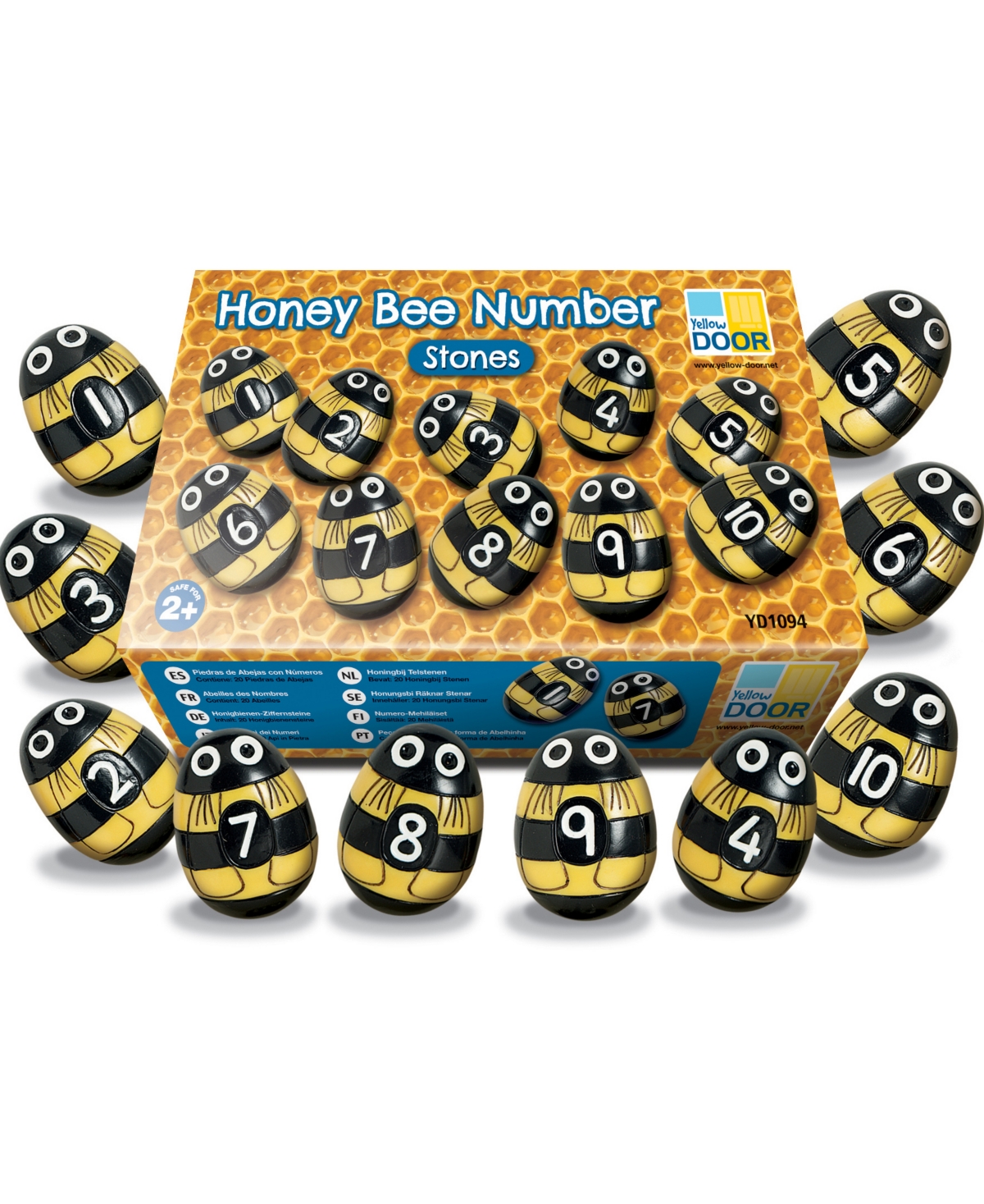 Click here for Yellow Door Honey Bee Number Stones  Set of 20 - M... prices
