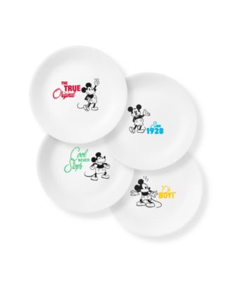 Corelle Mickey Mouse The True Original Salad Plate, Set of 4 - Macy's