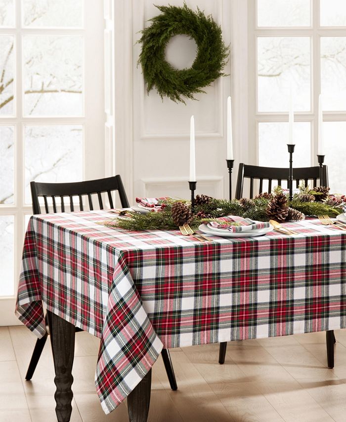 Elrene Christmas Classic Holiday Plaid Collection & Reviews - Table ...