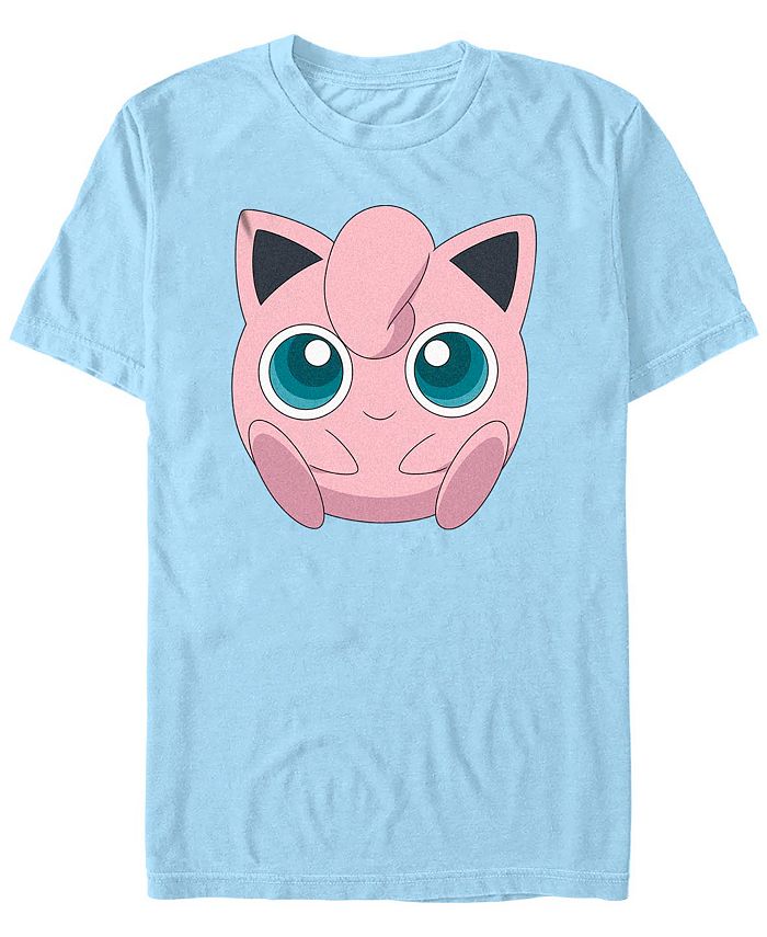 Fifth Sun Men's Pokemon Jigglypuff Filled Face Short Sleeve T-shirt ...