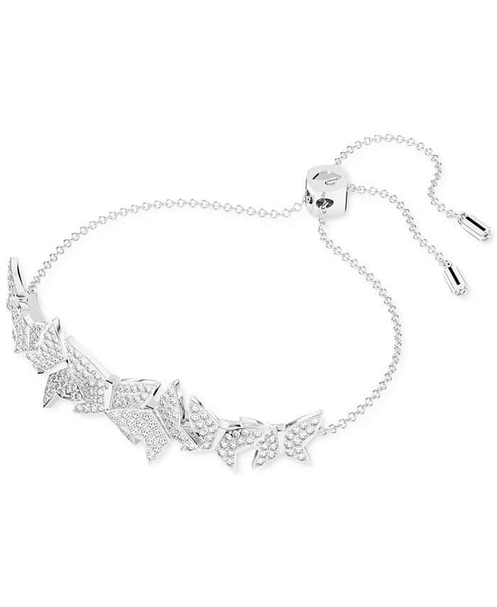 Swarovski Silver-Tone Lilia Butterfly Bracelet - Macy's