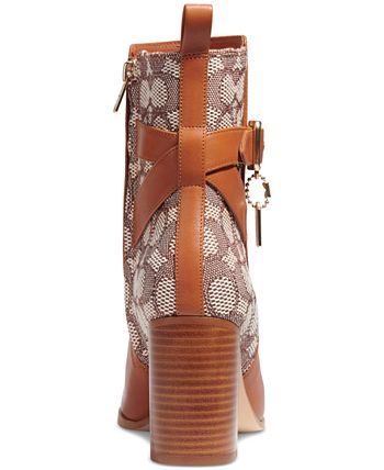 COACH Women's Olivia Block-Heel Booties & Reviews - Booties - Shoes ...