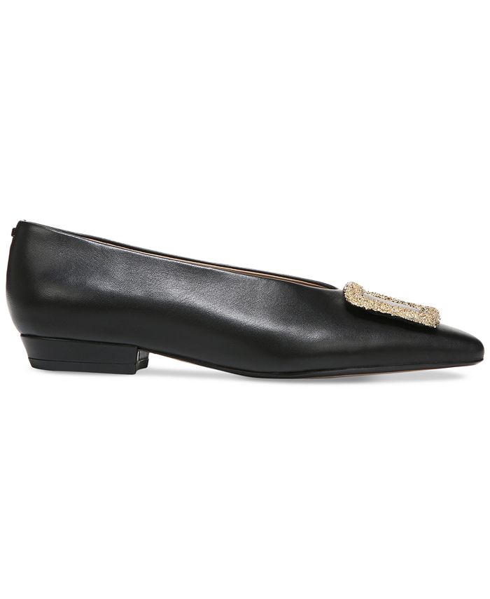 Sam Edelman Women's Janina Slip-On Embellished Buckle Flats - Macy's
