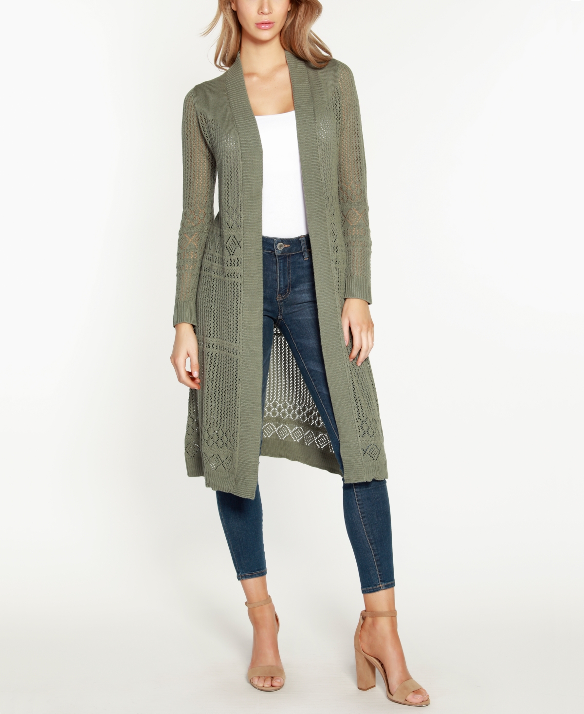 Click here for Belldini Pointelle-Stitch Duster Cardigan Sweater... prices