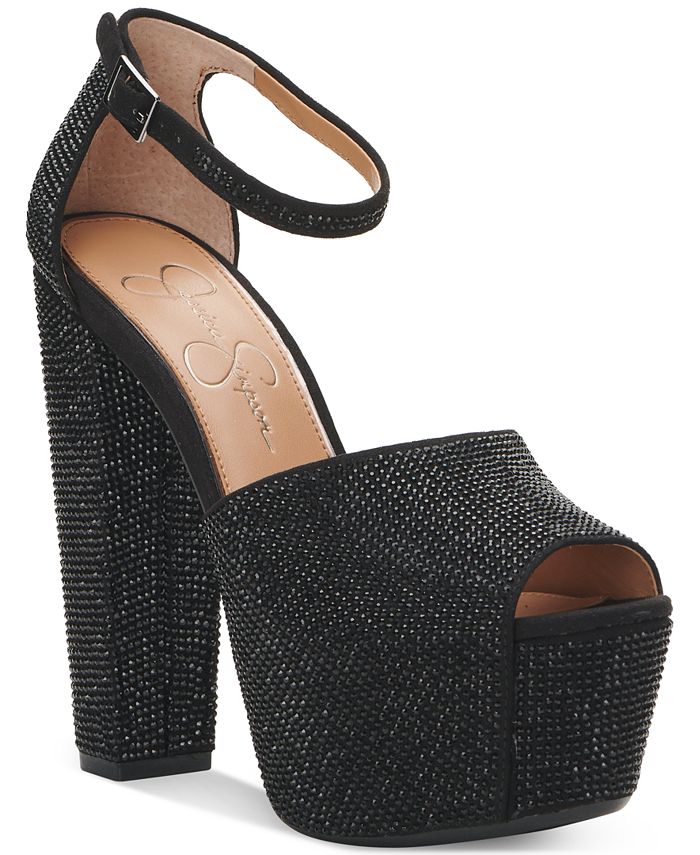 Jessica Simpson Women's Dameka Ankle-Strap Platform Sandals - Macy's
