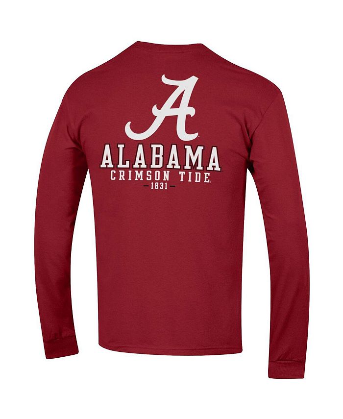 Champion Men's Crimson Alabama Crimson Tide Team Stack 3-Hit Long Sleeve T-shirt - Macy's
