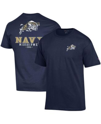 Men's Champion Navy Navy Midshipmen Stack 2-Hit T-shirt - Macy's