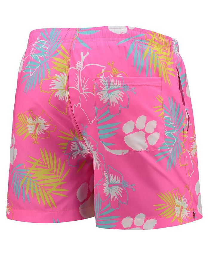 FOCO Men's Pink Clemson Tigers Neon Floral Swim Trunks - Macy's