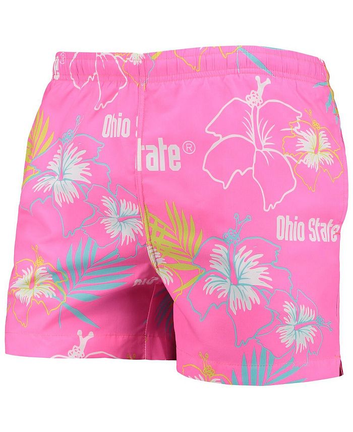 FOCO Men's Pink Ohio State Buckeyes Neon Floral Swim Trunks - Macy's