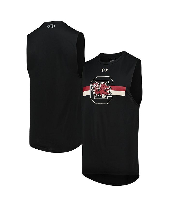 Under Armour Men's Black South Carolina Gamecocks Logo Striped Tech ...