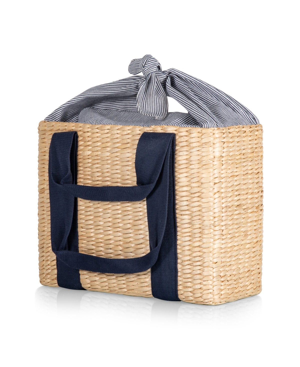 Click here for Parisian Picnic Basket - Beige with Navy Blue Acce... prices