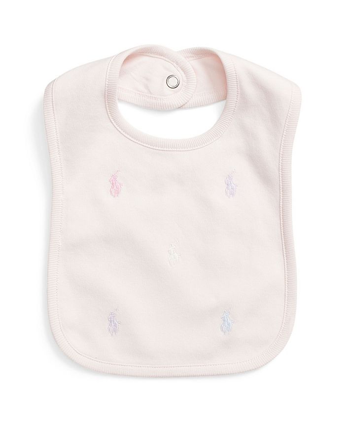 Polo Ralph Lauren Baby Girls Polo Pony Interlock Bib - Macy's