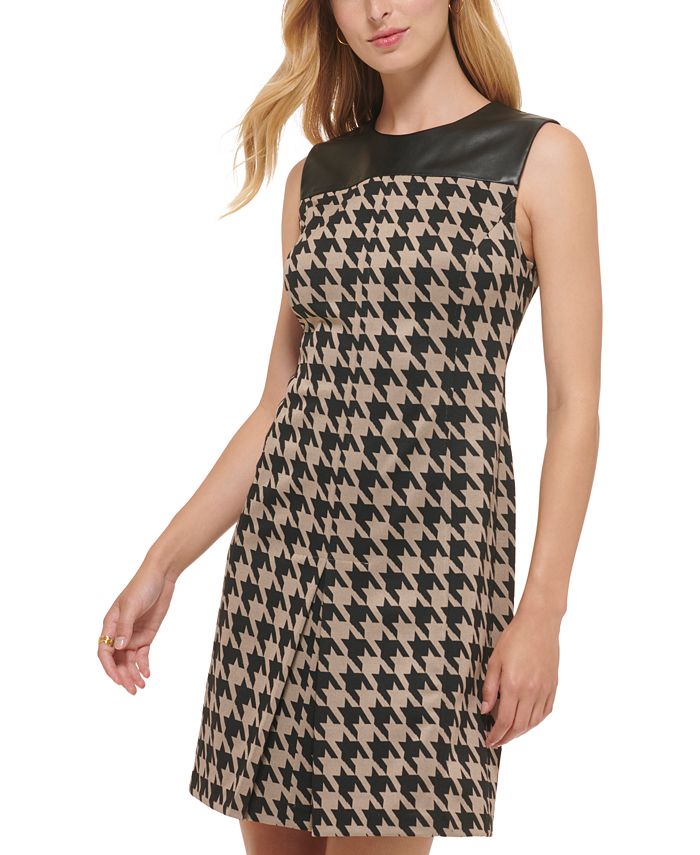 Tommy Hilfiger Women's Houndstooth Sheath Dress - Macy's