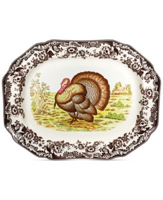 Spode Woodland Turkey Octogonal Platter - Macy's