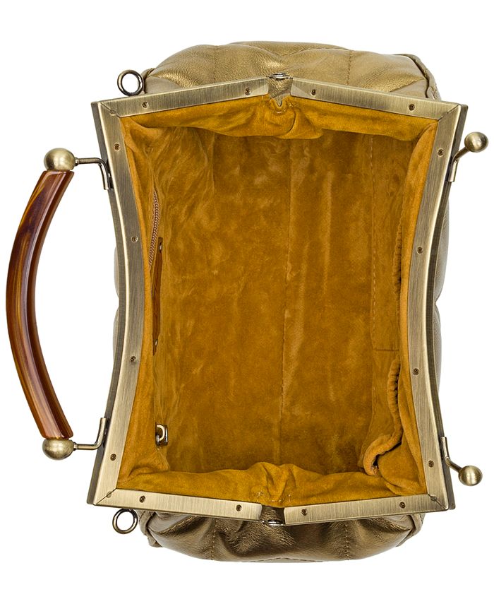 Patricia Nash Leather Kelmscott Frame Satchel - Macy's