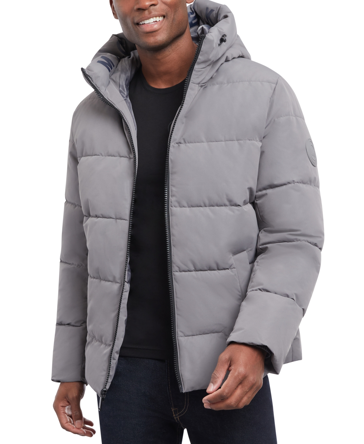 Click here for Michael Kors Mens Quilted Hooded Puffer Jacket - G... prices