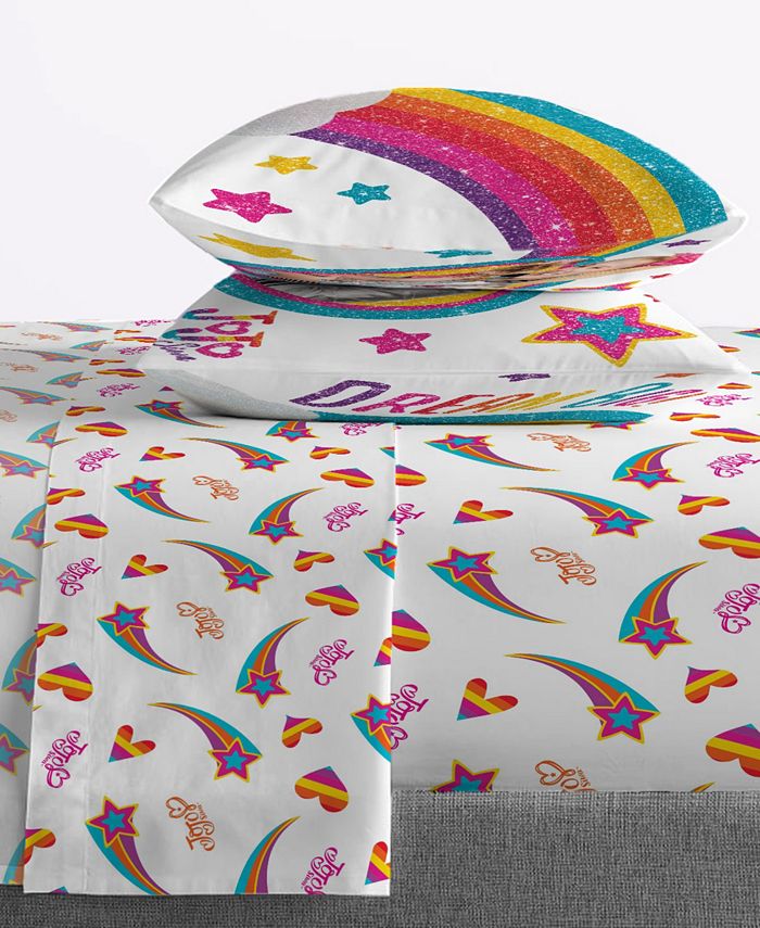 Jojo Siwa 4 Piece Rainbow Sparkle Sheet Set, Full - Macy's