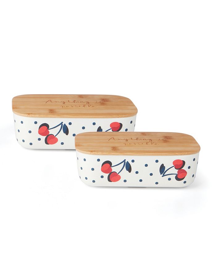 Kate Spade Vintage-Like Cherry Dot Container - Macy's