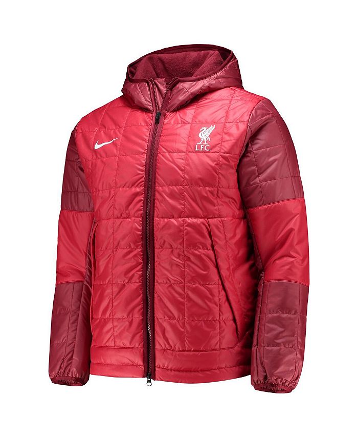Nike Men's Red Liverpool Synthetic Fleece Lined Full-Zip Jacket - Macy's