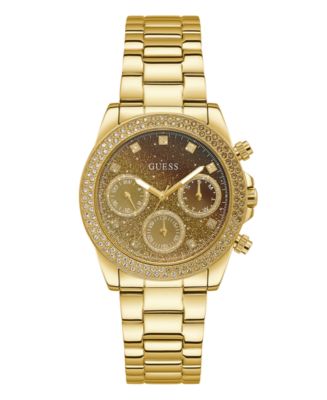 GUESS Women's Quartz Gold-Tone Stainless Steel Strap Watch 38mm - Macy's
