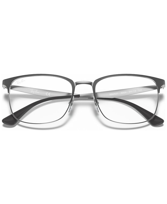 Ray-Ban RX6421 Unisex Rectangle Eyeglasses - Macy's