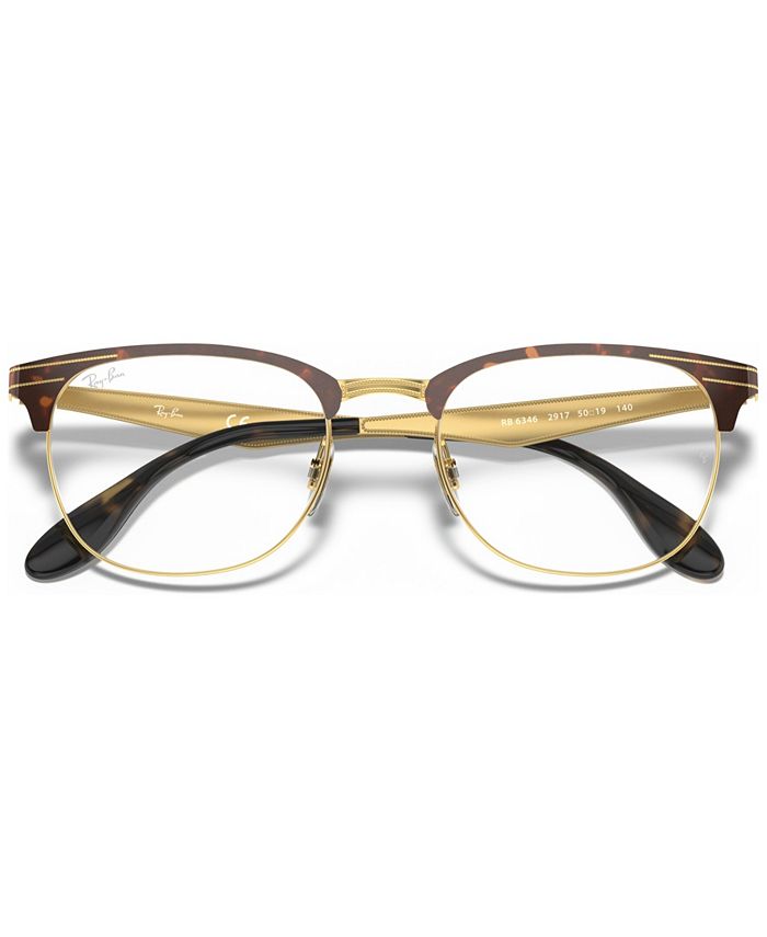 Ray-Ban RX6346 Unisex Square Eyeglasses - Macy's