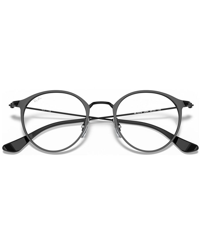 Ray-Ban RX6378 Unisex Round Eyeglasses - Macy's