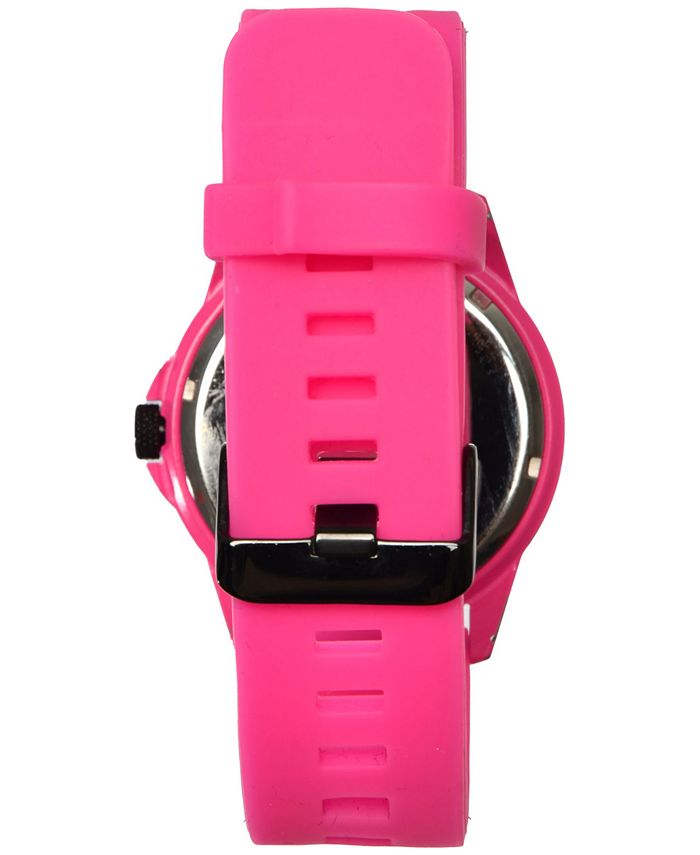 SPGBK Watches Unisex Forever Pink Silicone Strap Watch 44mm - Macy's
