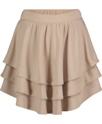 Nautica Big Girls Plus Size Uniform Pindot Mesh Ruffle Scooter Skorts ...