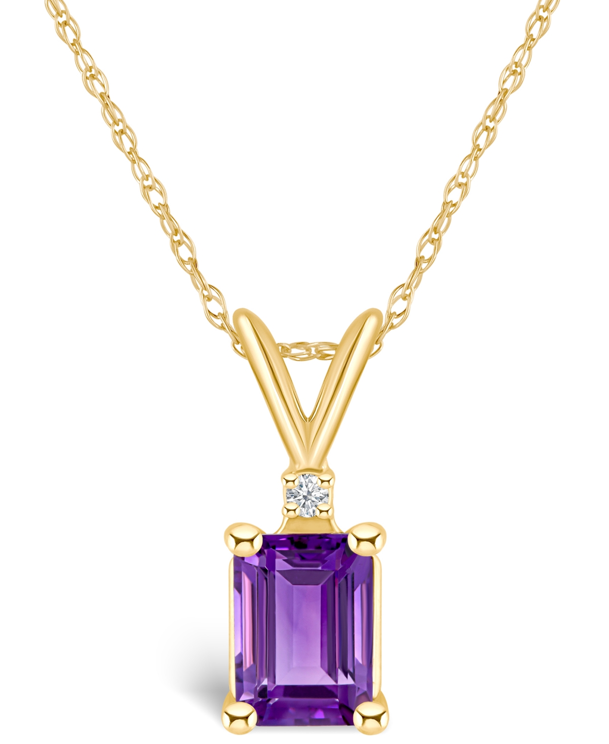 Click here for Amethyst (1 ct. t.w.) and Diamond Accent Pendant N... prices
