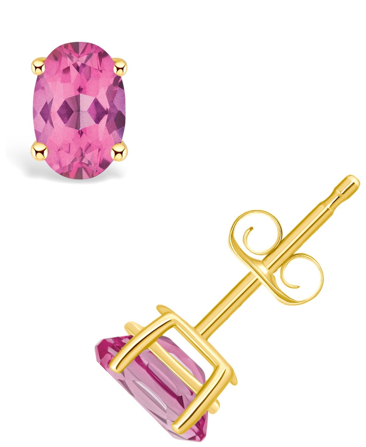 Click here for Pink Topaz (1-1/7 ct. t.w.) Stud Earrings in 14K Y... prices
