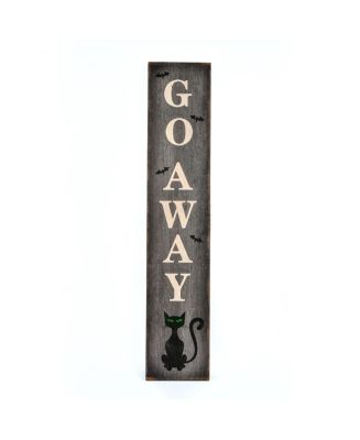 National Tree Company 39" Halloween Cat "Go Away" Porch Sign - Macy's