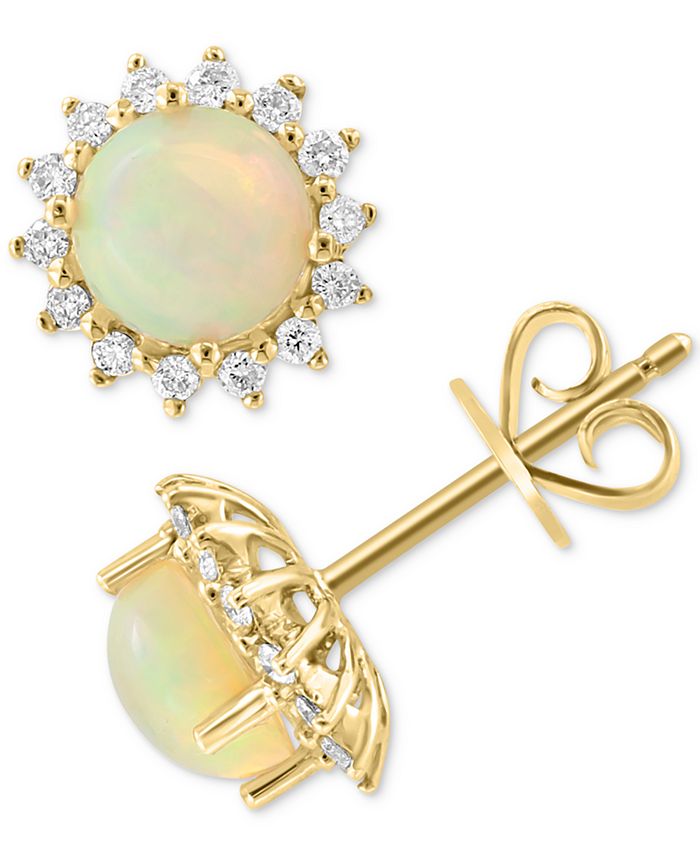 EFFY Collection EFFY® Ethiopian Opal (1-1/5 ct. t.w.) & Diamond (1/5 ct ...