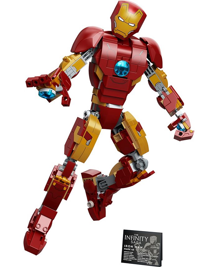 LEGO® Marvel Iron Man Figure Building Kit, Realistic Model for Play and ...