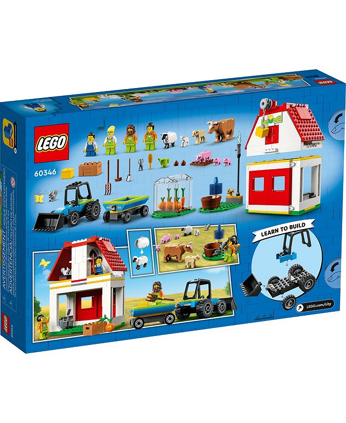 LEGO® City Farm Barn & Farm Animals 60346 Building Set, 230 Pieces - Macy's