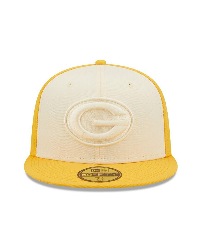 New Era Men's Cream, Gold Green Bay Packers Tonal Super Bowl XXXI Side ...
