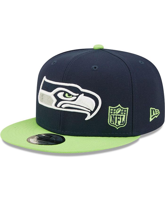 New Era Men's College Navy, Neon Green Seattle Seahawks Blackletter ...