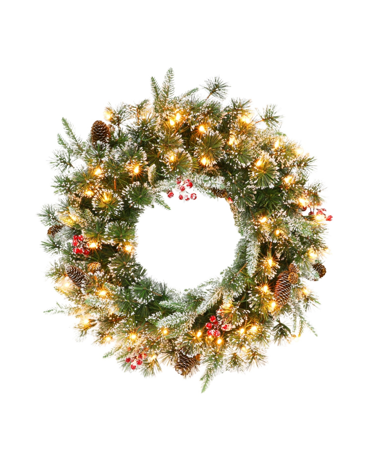 Click here for 32 Pre-Lit Glittery Wreath with 70 Underwriters La... prices