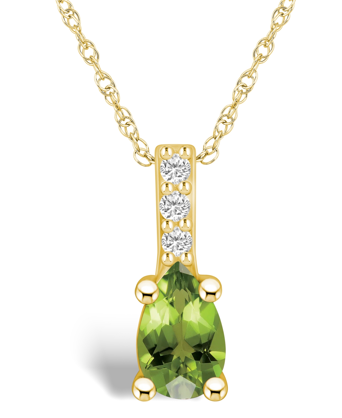 Click here for Macys Peridot (1 Ct. T.w.) and Diamond Accent Pend... prices