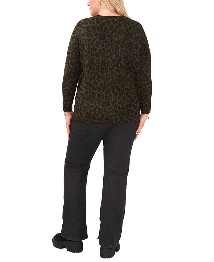 Vince Camuto Plus Size Elegant Leopard Print Sweater & Reviews ...