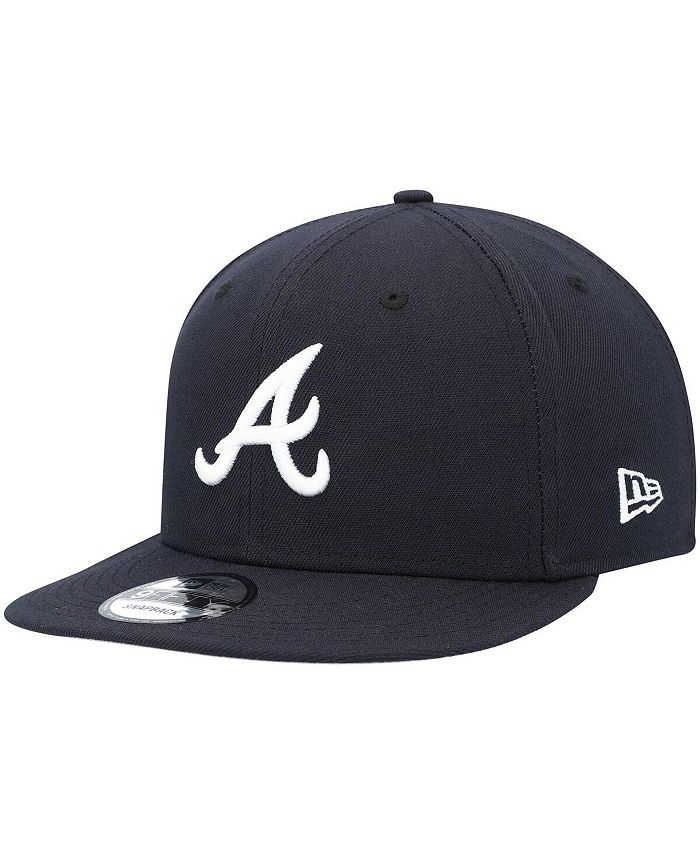 New Era Men's Navy Atlanta Braves Primary Logo 9FIFTY Snapback Hat - Macy's